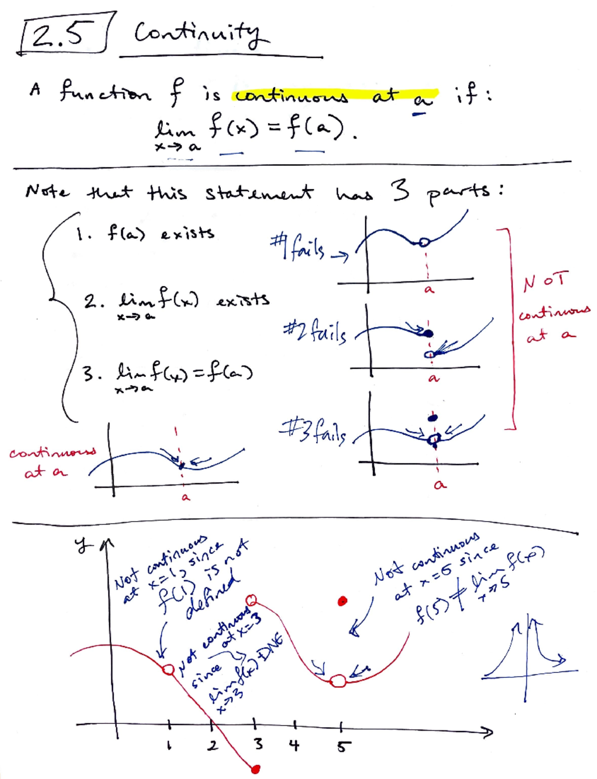 Week2 Notes - Slides - 2 Continuity A function f is continuous at a if ...