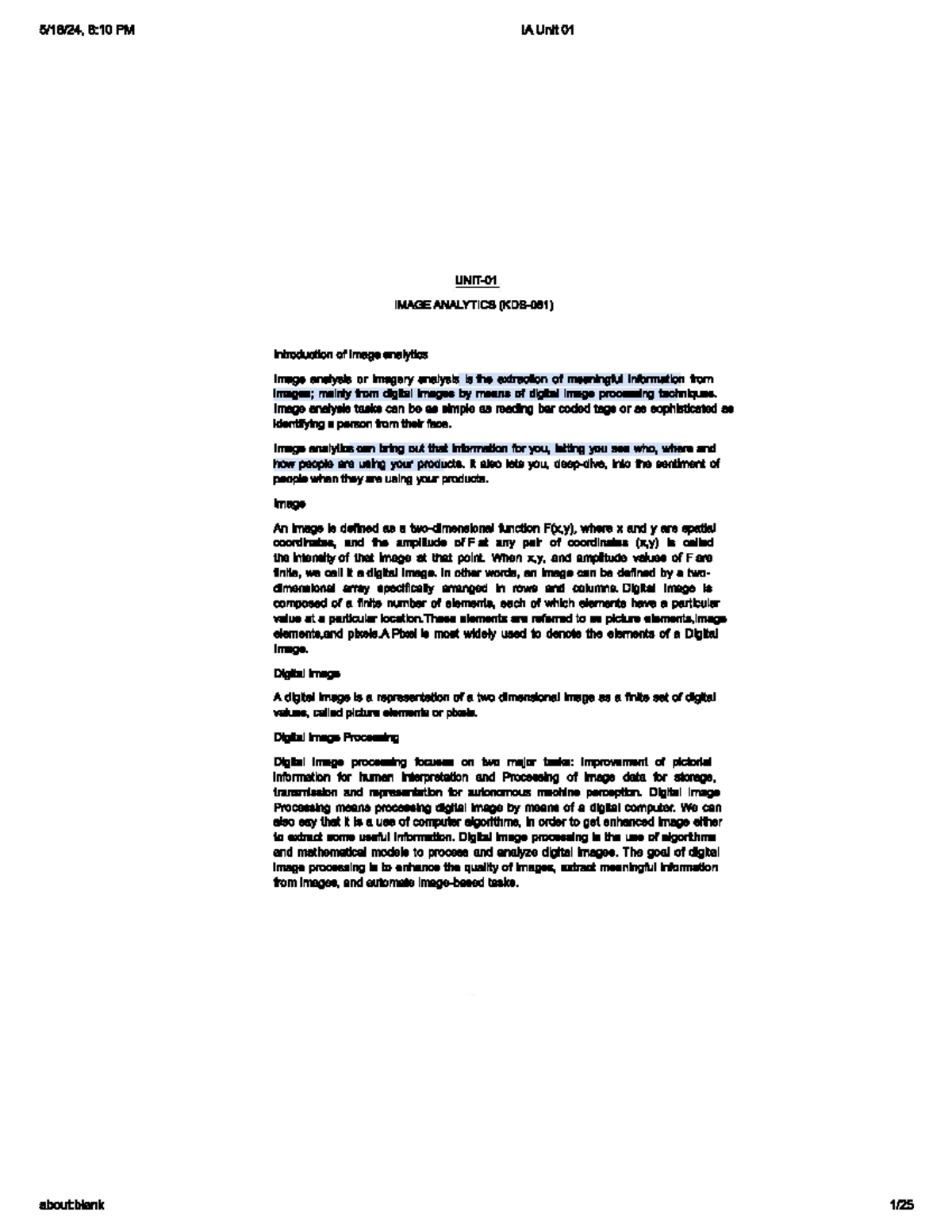 Ip1 - Image Processing - Studocu