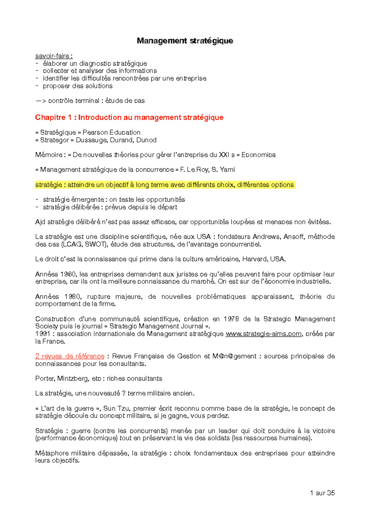 Management Stratégique - CM - Warning: Error during font loading: XMLHttpRequest is not defined ...