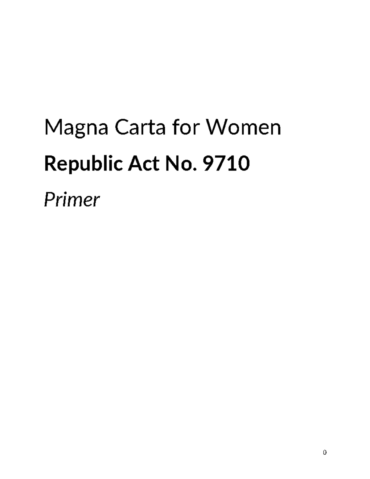 Magnacarta-for-women - Magna Carta for Women Republic Act No. 9710 ...