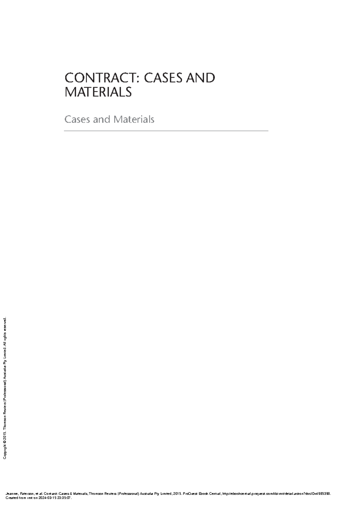 Contract Cases %26 Materials - (Pages 1 to 66) - CONTRACT: CASES AND ...