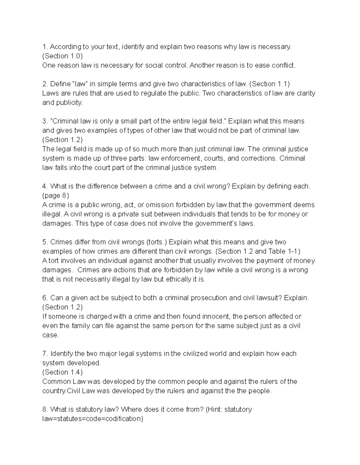 Chapter 1 - According to your text, identify and explain two reasons ...