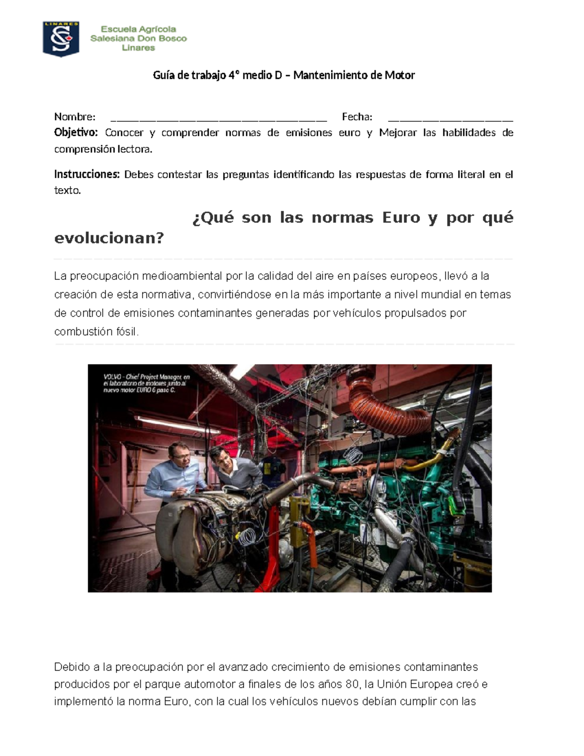 15-04. Guía de trabajo sobre Normas EURO - Guía de trabajo 4º medio D ...