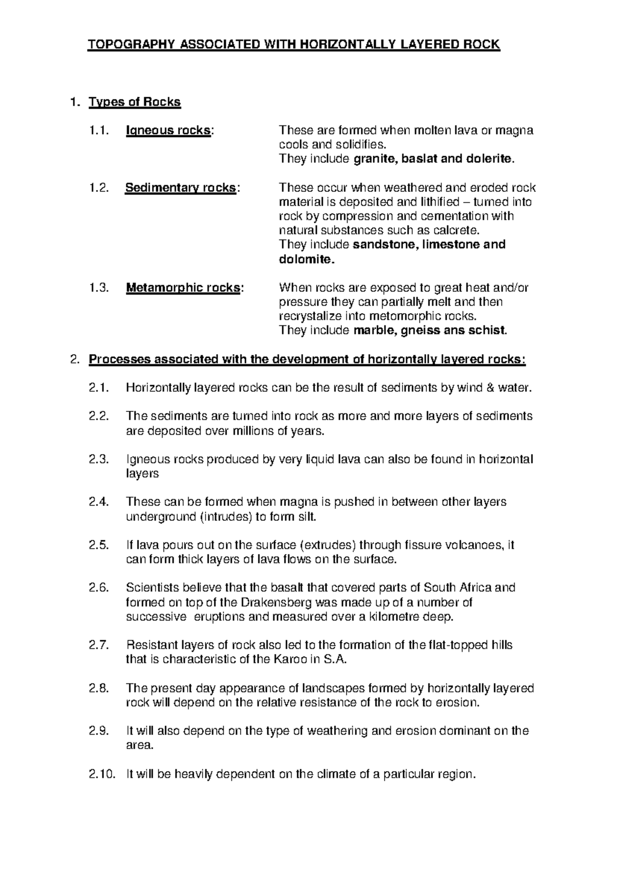 Horizontally-layered-rocks - TOPOGRAPHY ASSOCIATED WITH HORIZONTALLY ...