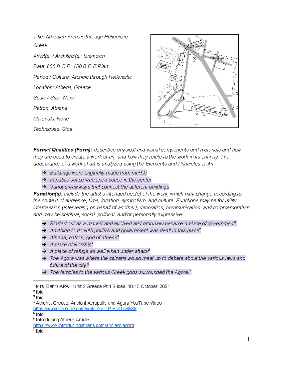 APAH Study Guide Templates #26, 32-34 - Title: Athenian Archaic through ...