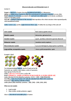 Introduction to Polymers, Macromolecules and Materials May 2021 ...