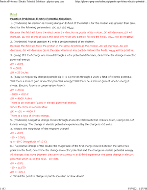 Practice Problems Capacitance Solutions - physics-prep - Print Practice ...