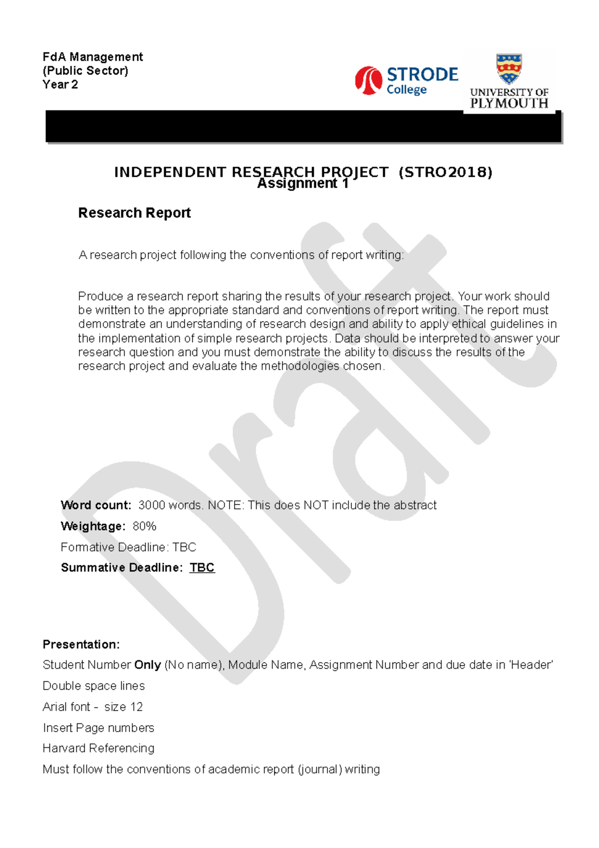 STRO2018 - Independent Research Project Assignment 1 2021-22 - FdA ...