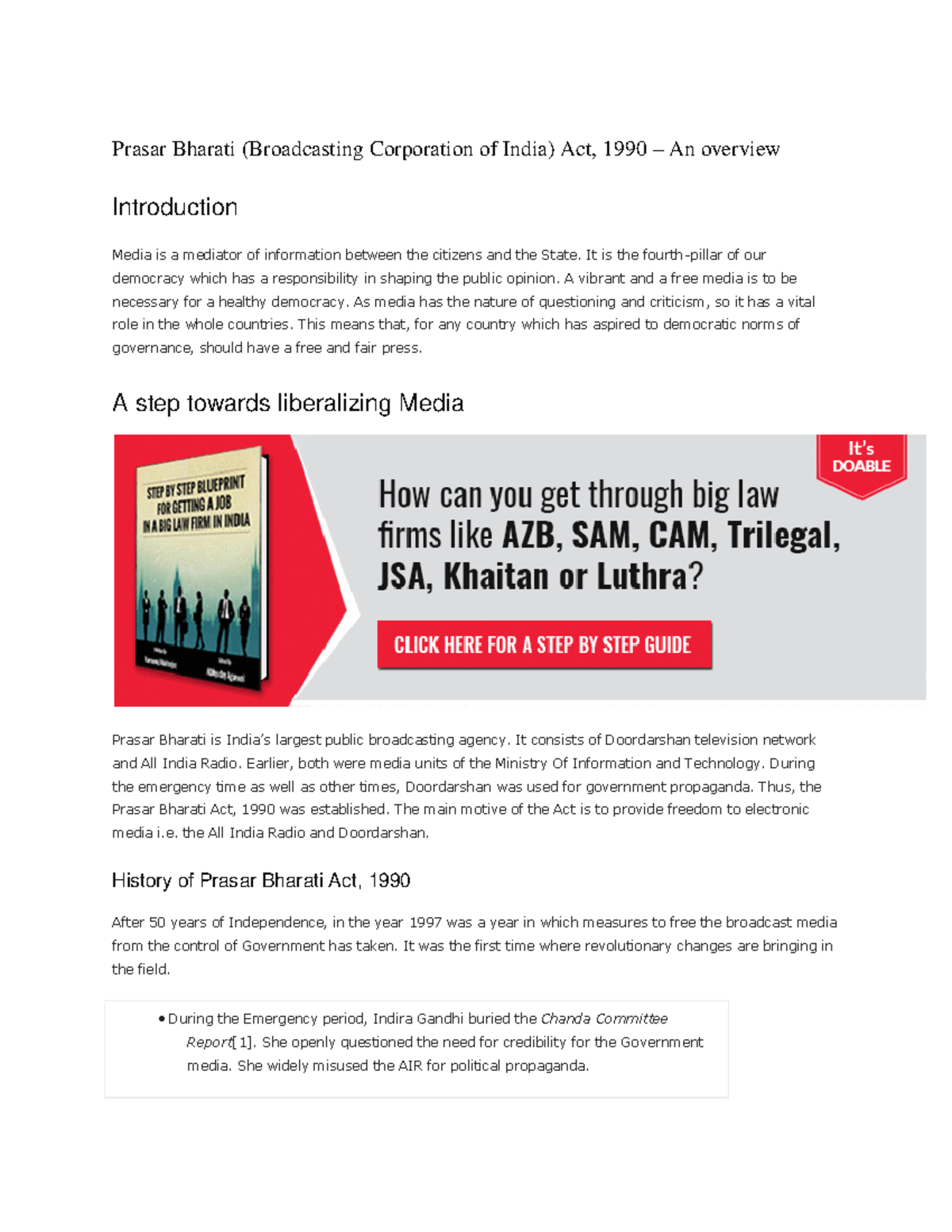 Prasar Bharti Act 1990 - Prasar Bharati (Broadcasting Corporation of ...