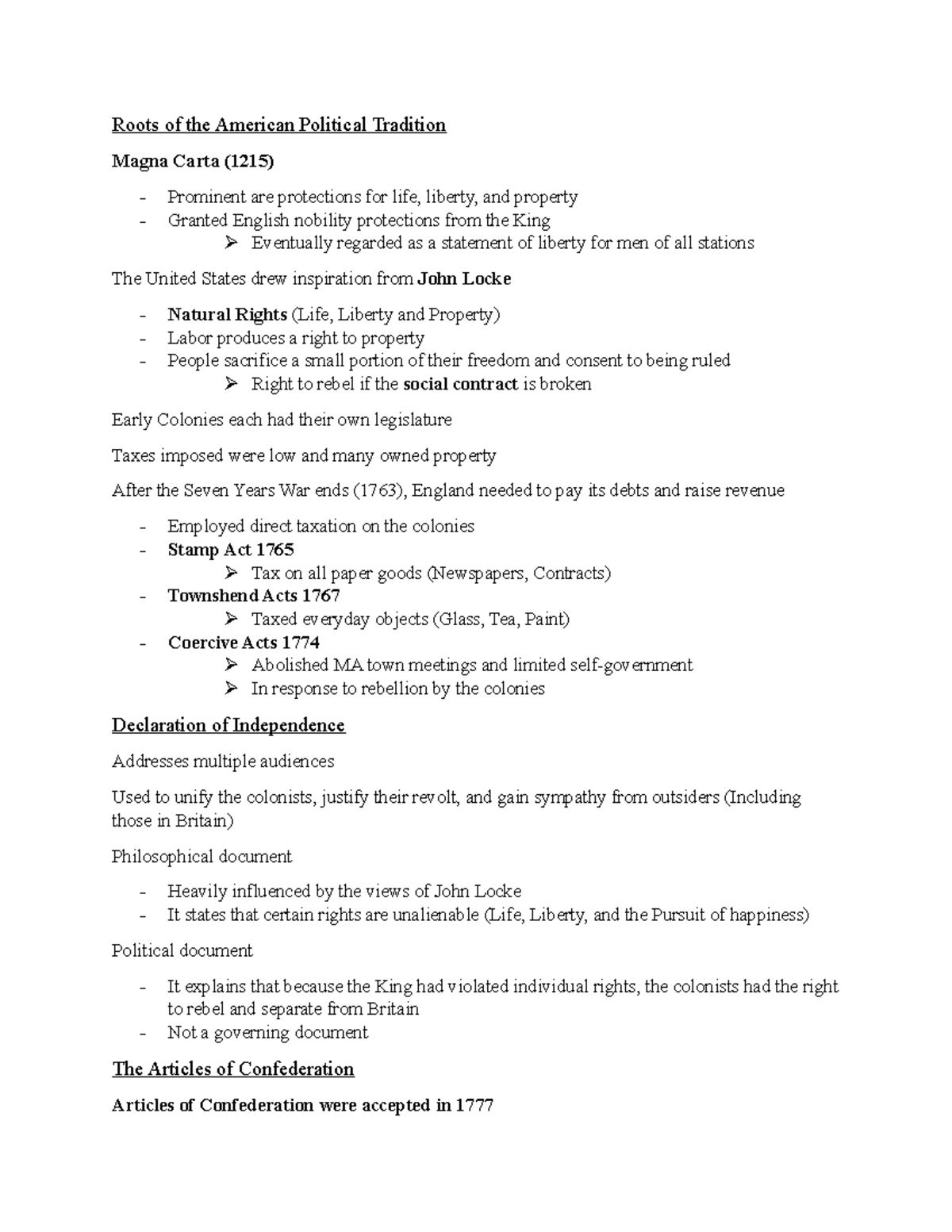 American Gov Ch.2 Part A - Roots of the American Political Tradition ...