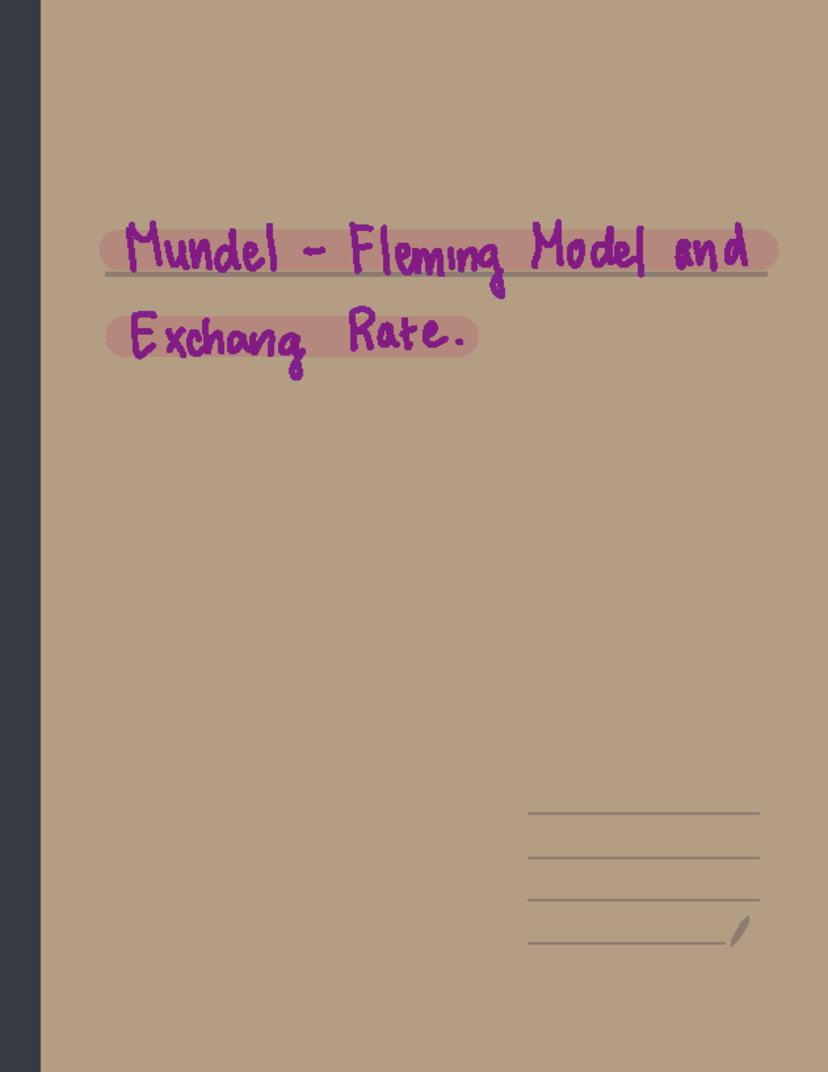 Chapter 13 (Macro) - Mundel-Fleming Model and Exchange Rate - ####### Mandel Fleming Model and ...