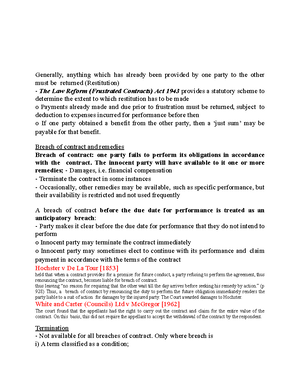 Contracts - Emanuel Law Outlines - [Note: Numbers in brackets refer to ...
