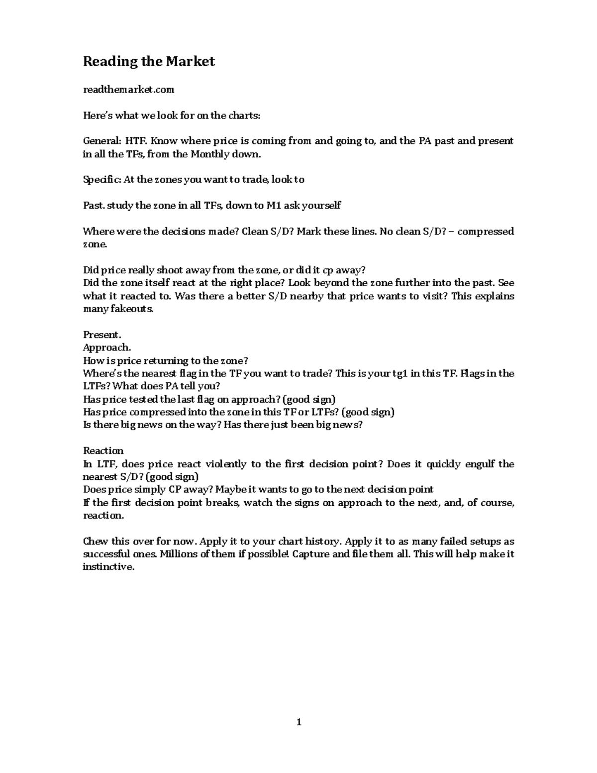 Reading The Market - Supply And Demand - Reading the Market ...