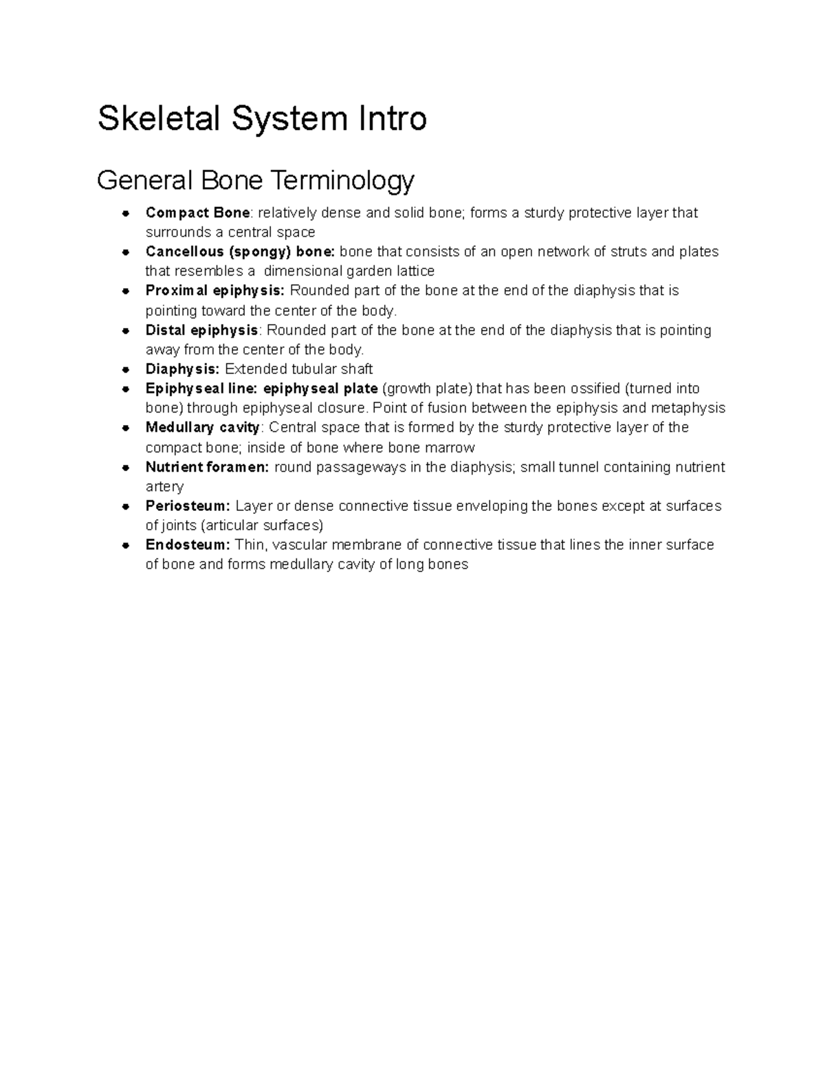 Lab Lecture 2 General Terminology, Skull, Vertebrae - Skeletal System ...