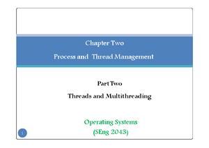 Chapter 2 Process Management Part IV Process Synchronization - Chapter ...