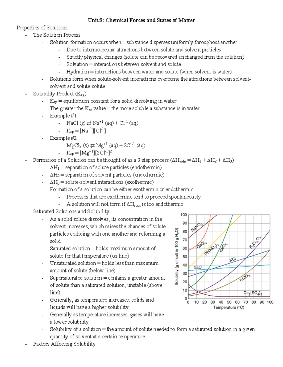 Unit 8-Chemical Forces and States of Matter - Unit 8: Chemical Forces ...