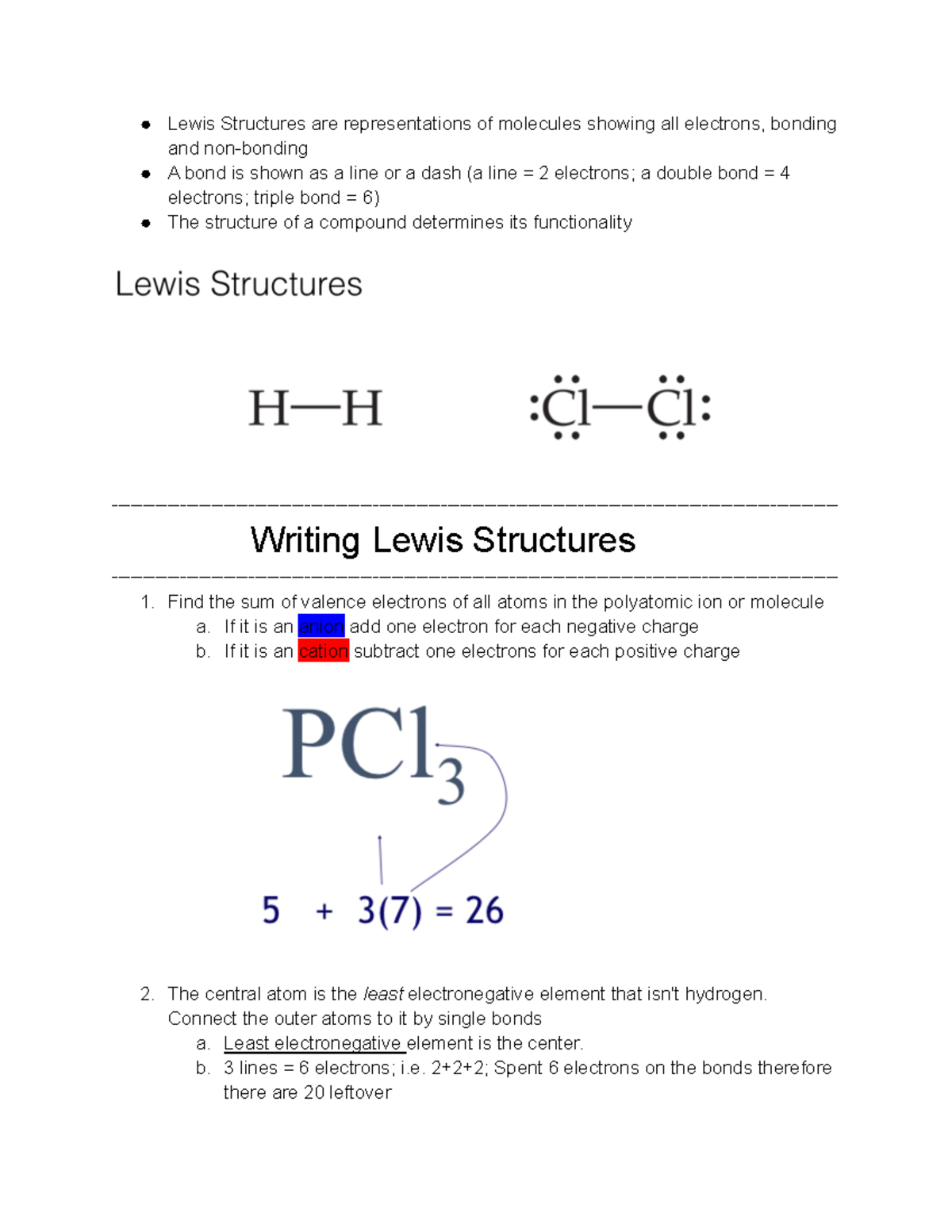 Lewis Structures - Ɣ - Studocu