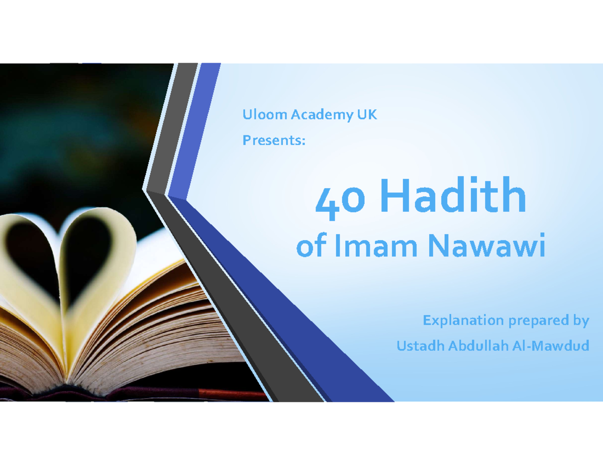40 Hadith Session 3 - Hadith 3 - Pillars of Islam - 40 Hadith of Imam ...