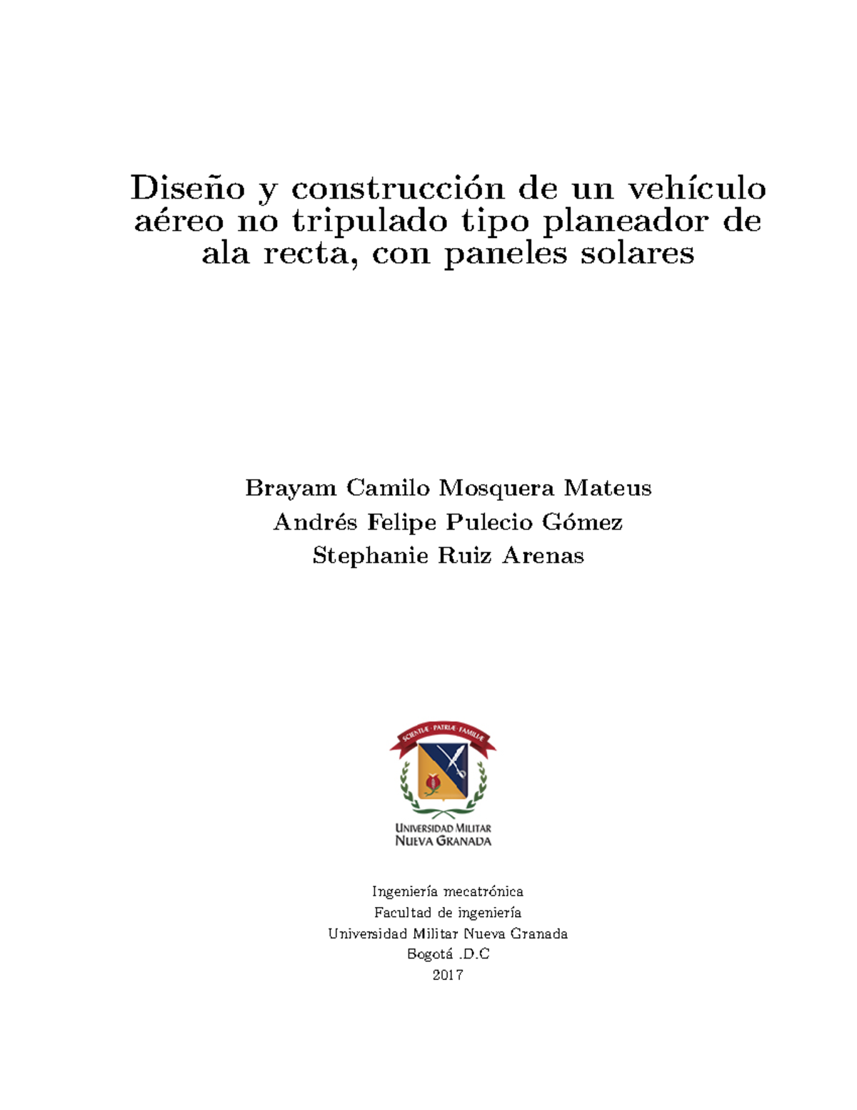 Diseño y construcción de un vehículo aéreo no tripulado tipo planeador ...