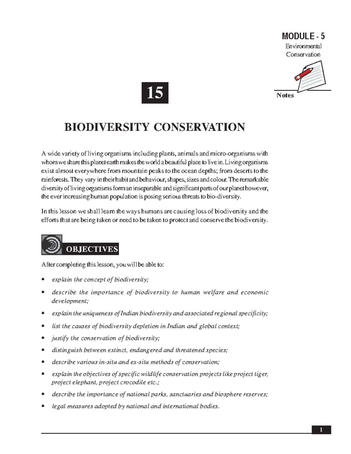 Unit VI Biodiversity and Conservation - Biodiversity Conservation Notes ...