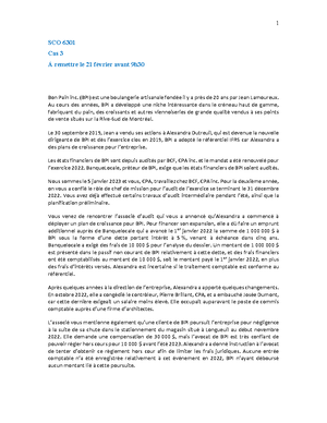 SCO6301 cas 2 aut 2023 - cas 2 - CAS Le 26 septembre 2023 CONSIGNES ...