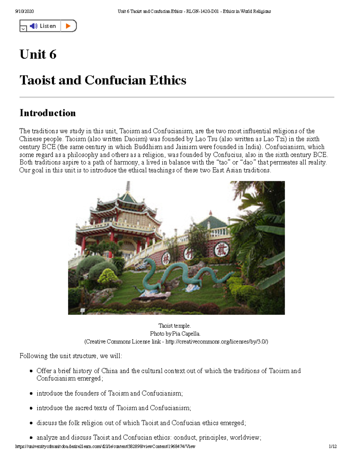 Unit 6 Taoist and Confucian Ethics - RLGN-1420-D01 - Ethics in World ...