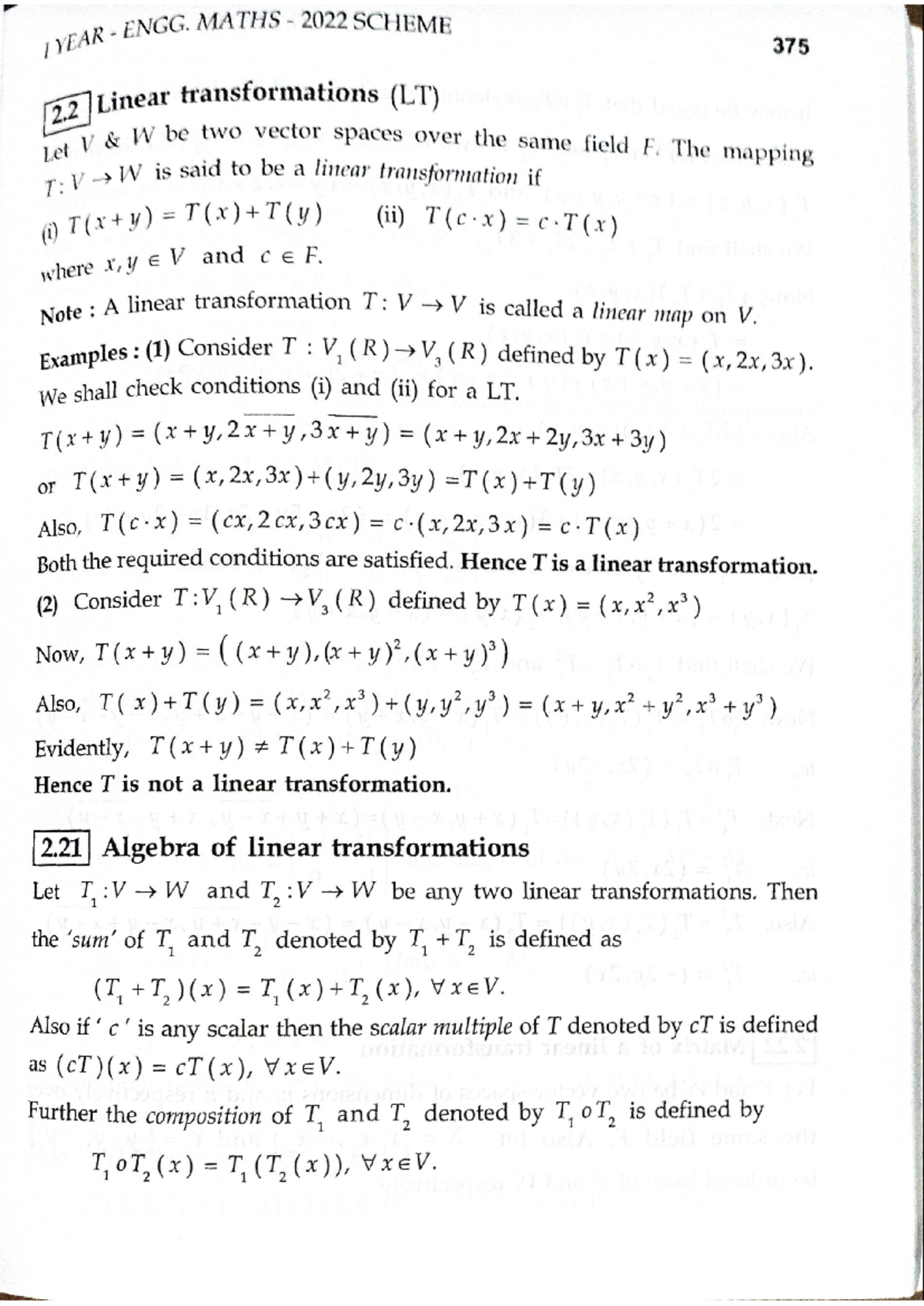 Linear Interpolation - fantastic - MATHS 2022 SCHEME 375 Linear transformations (LT) W be two ...