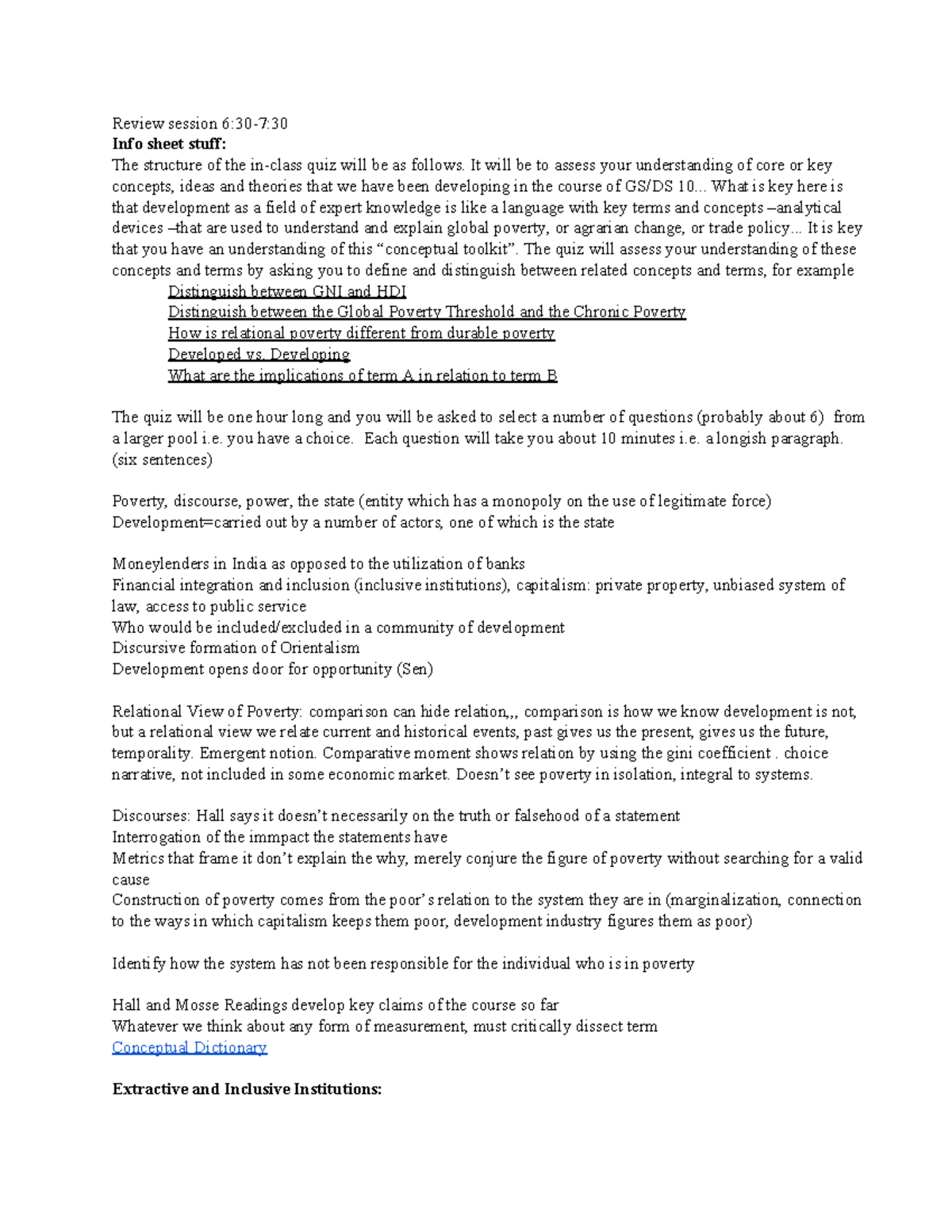 Fall19 Global 10A Midterm - Review session 6:30-7: Info sheet stuff ...