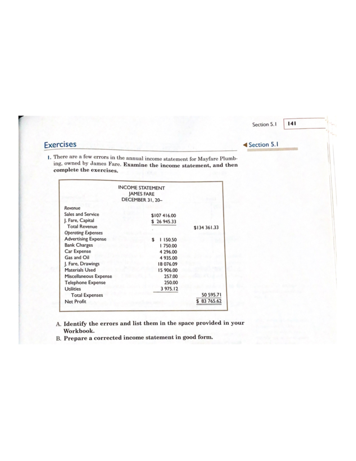 Income Statement Exercises - Studocu