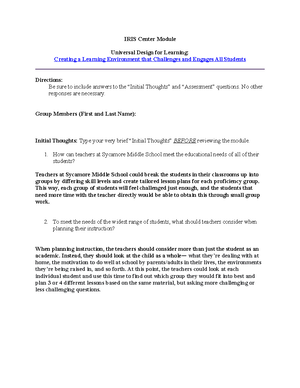 IRIS Center Module- Secondary Transition - IRIS Center Module Secondary ...