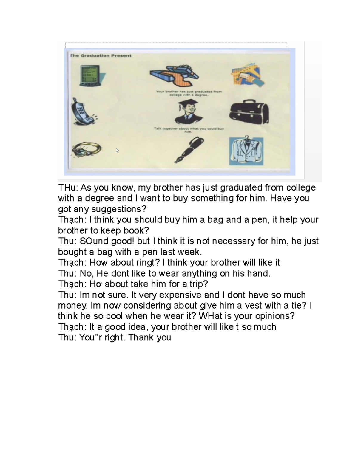 Speaking E2 Test - section 2 - tiếng anh - Studocu