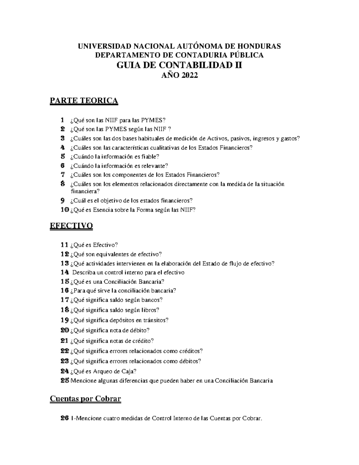 Guia I Parte Teorica 2022 Contabilidad II - UNIVERSIDAD NACIONAL AUTÓNOMA DE HONDURAS ...