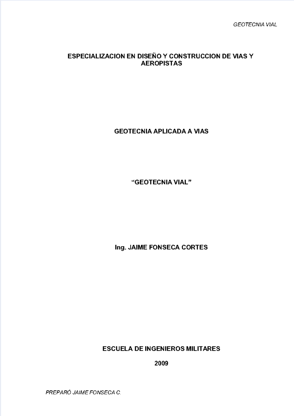 Fdocuments - ERGREG - GEOTECNIA VIAL ESPECIALIZACION EN DISEÑO Y ...