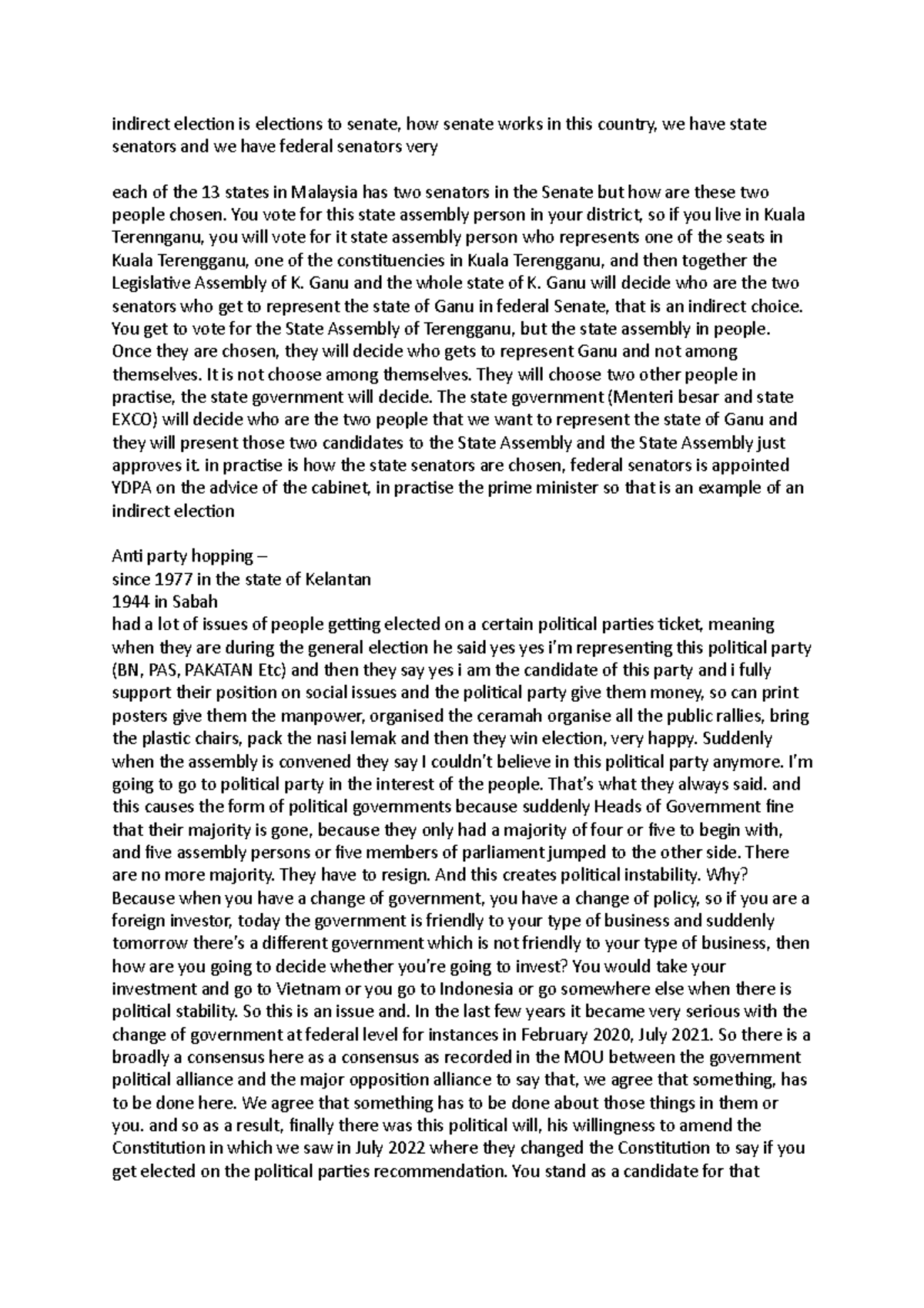 Electoral - Goodluck, hope this helps - indirect election is elections ...