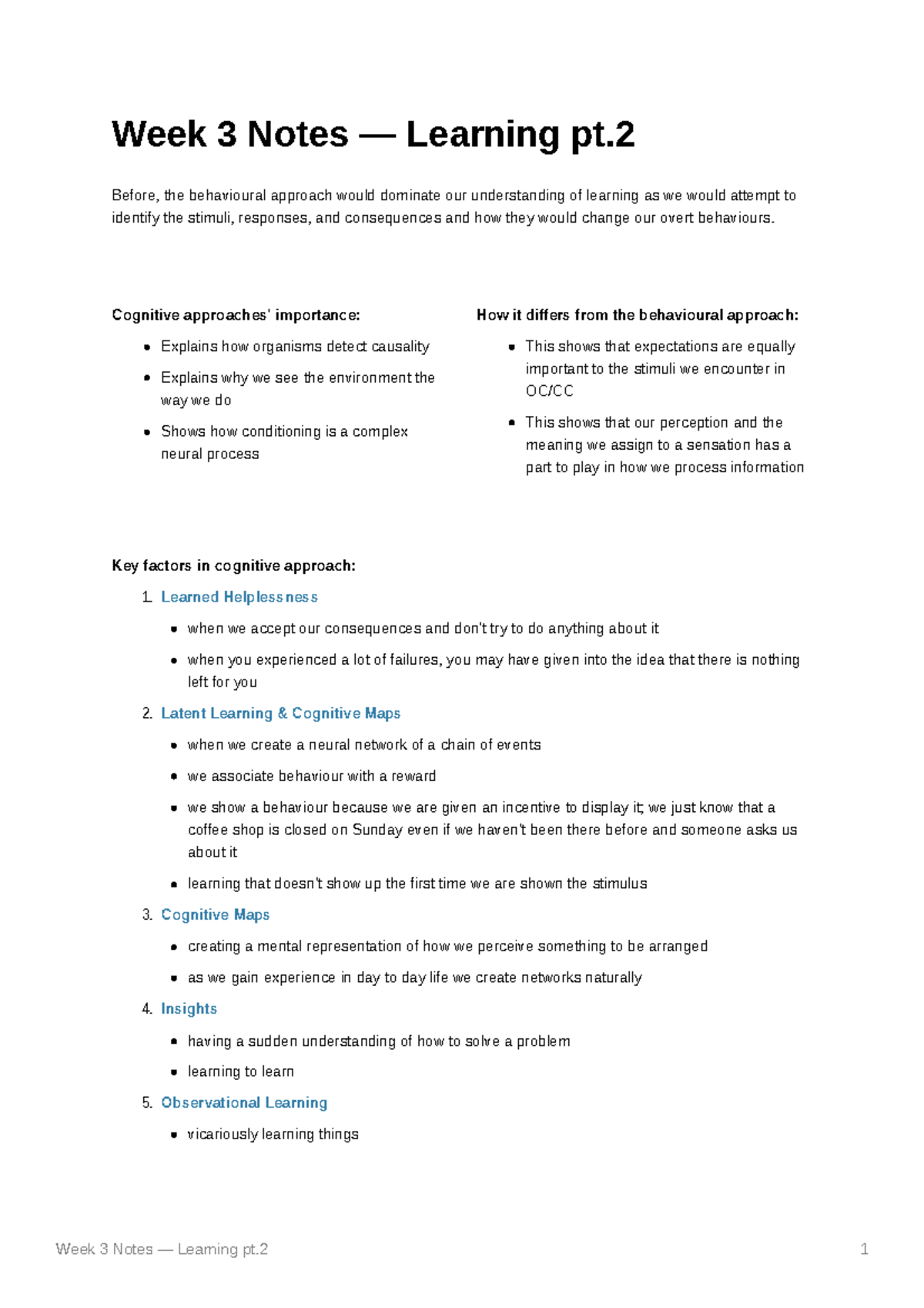 Week 3 Notes Learning pt - Week 3 Notes — Learning pt. Before, the ...