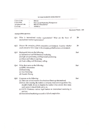 Foreign investment - Lecture - Export-Import Procedures and Documentation - Studocu