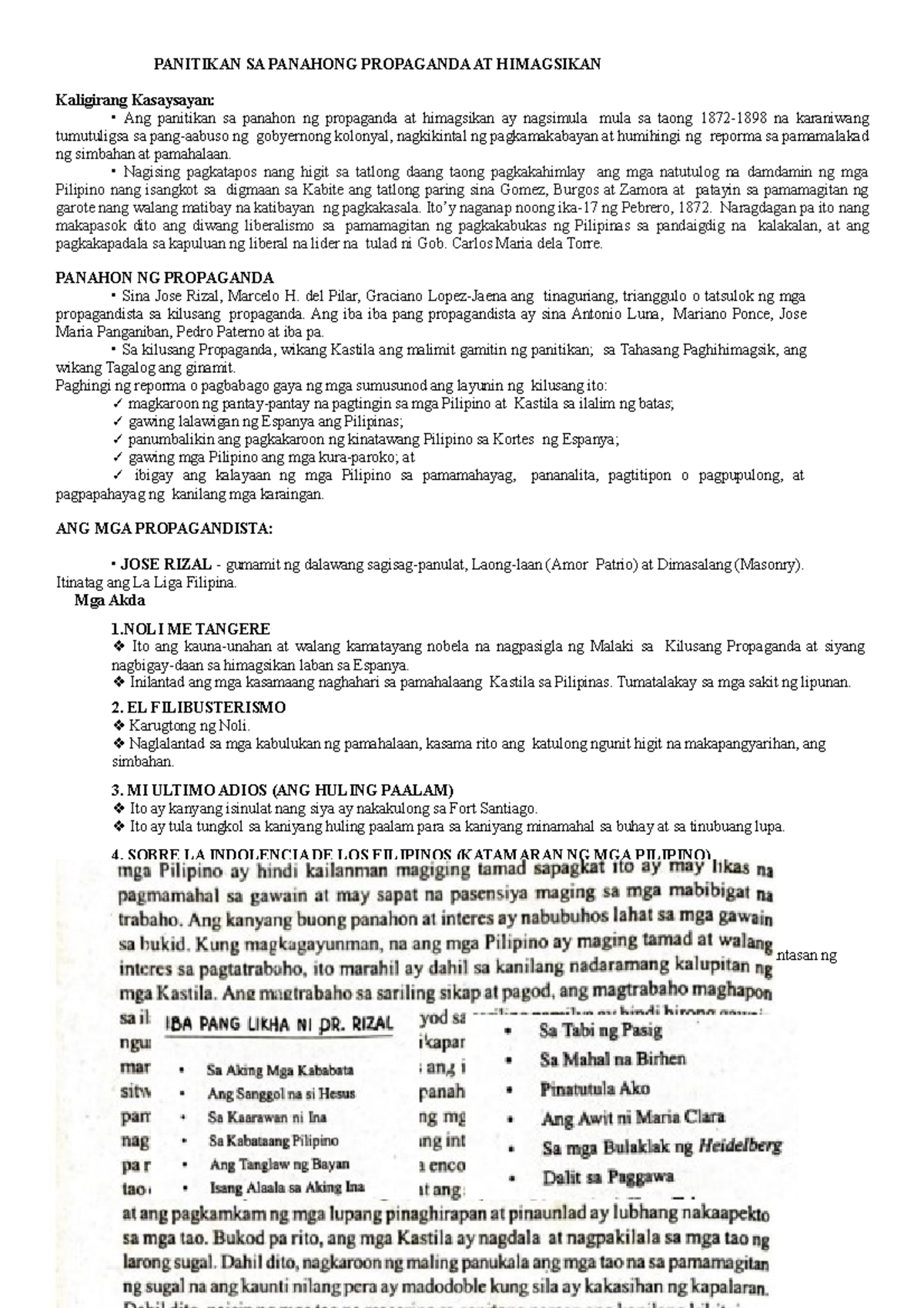 Panitikan SA Panahong Propaganda AT Himagsikan - PANITIKAN SA PANAHONG ...