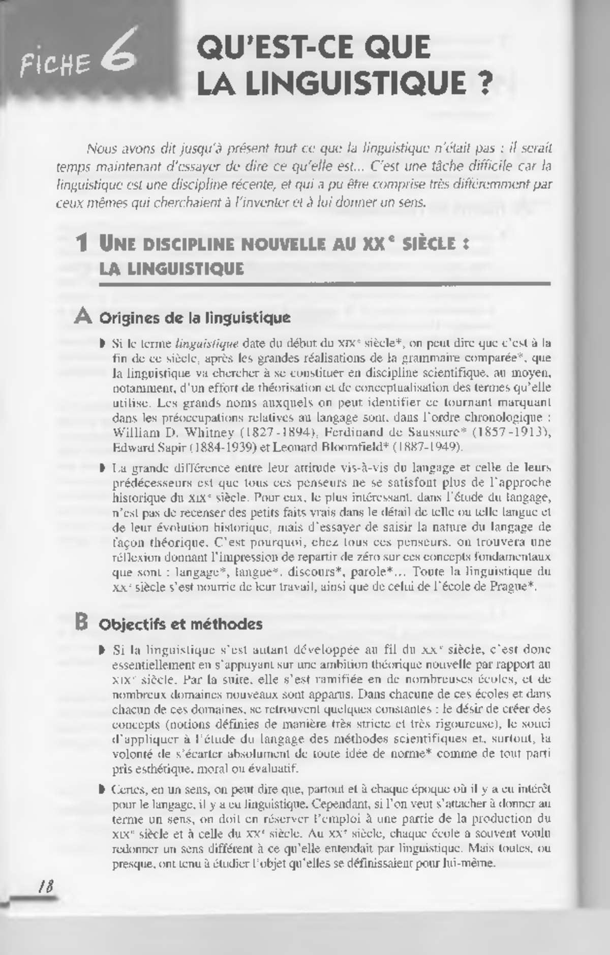 La linguistique - 6 - Qu’est-ce que la linguistique - FICHBé Q U ’ E S ...