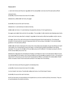 Applied Physiology Homework 7 - Tanishaa Manna BME-2200- Homework 7 Question 1: a) Tropic ...