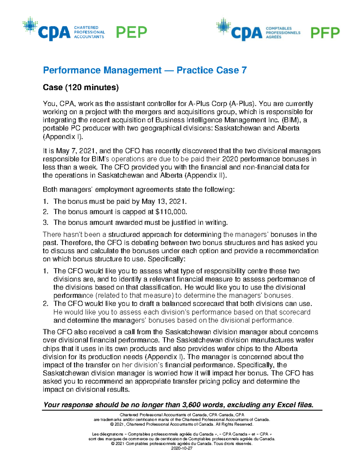 PEM2101E PC07 Case - N/A - Chartered Professional Accountants of Canada ...