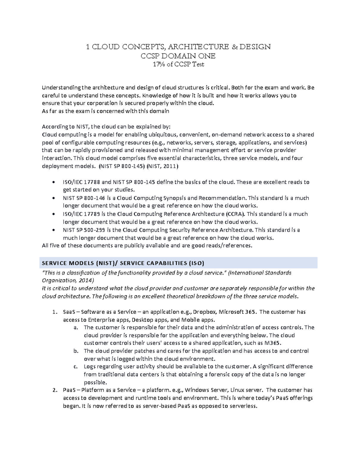 Guardians+domain+1+for+Udemy - 1 CLOUD CONCEPTS, ARCHITECTURE & DESIGN CCSP DOMAIN ONE 17% of ...