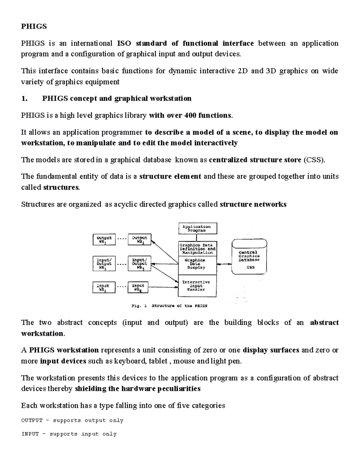 Final Phigs - PHIGS PHIGS is an international ISO standard of ...