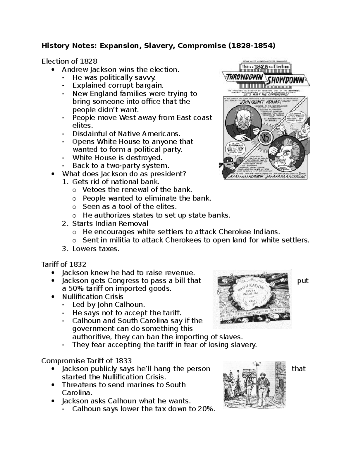 History Notes - Expansion, Slavery, Compromise - History Notes ...