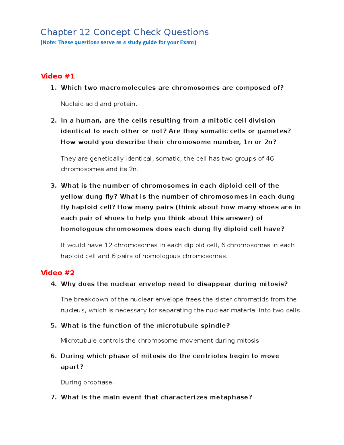 Chapter 12 concept check - Chapter 12 Concept Check Questions (Note ...