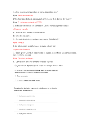 Conclusiones DE Informe Bacteriologia - Bacterias TSI LIA TSA CITRA TO ...