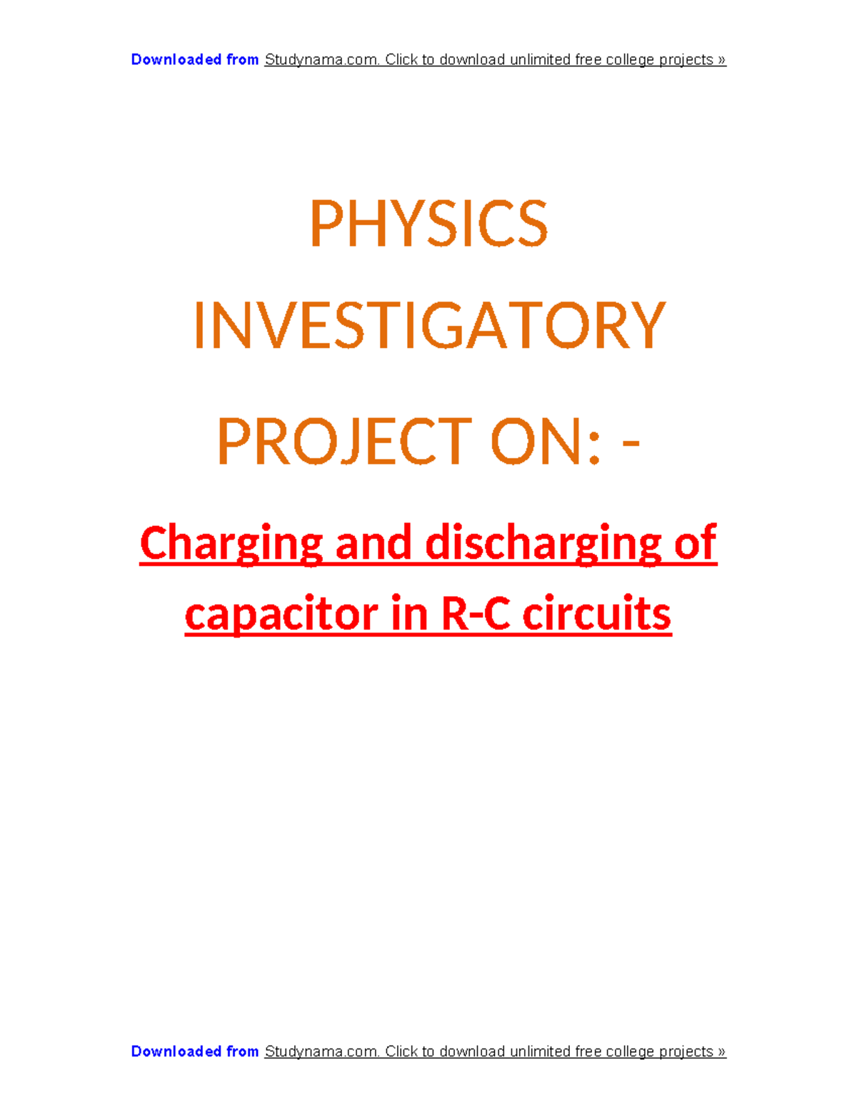 Charging & Discharging of Capacitor in RC Circuits - CBSE Class 12 ...