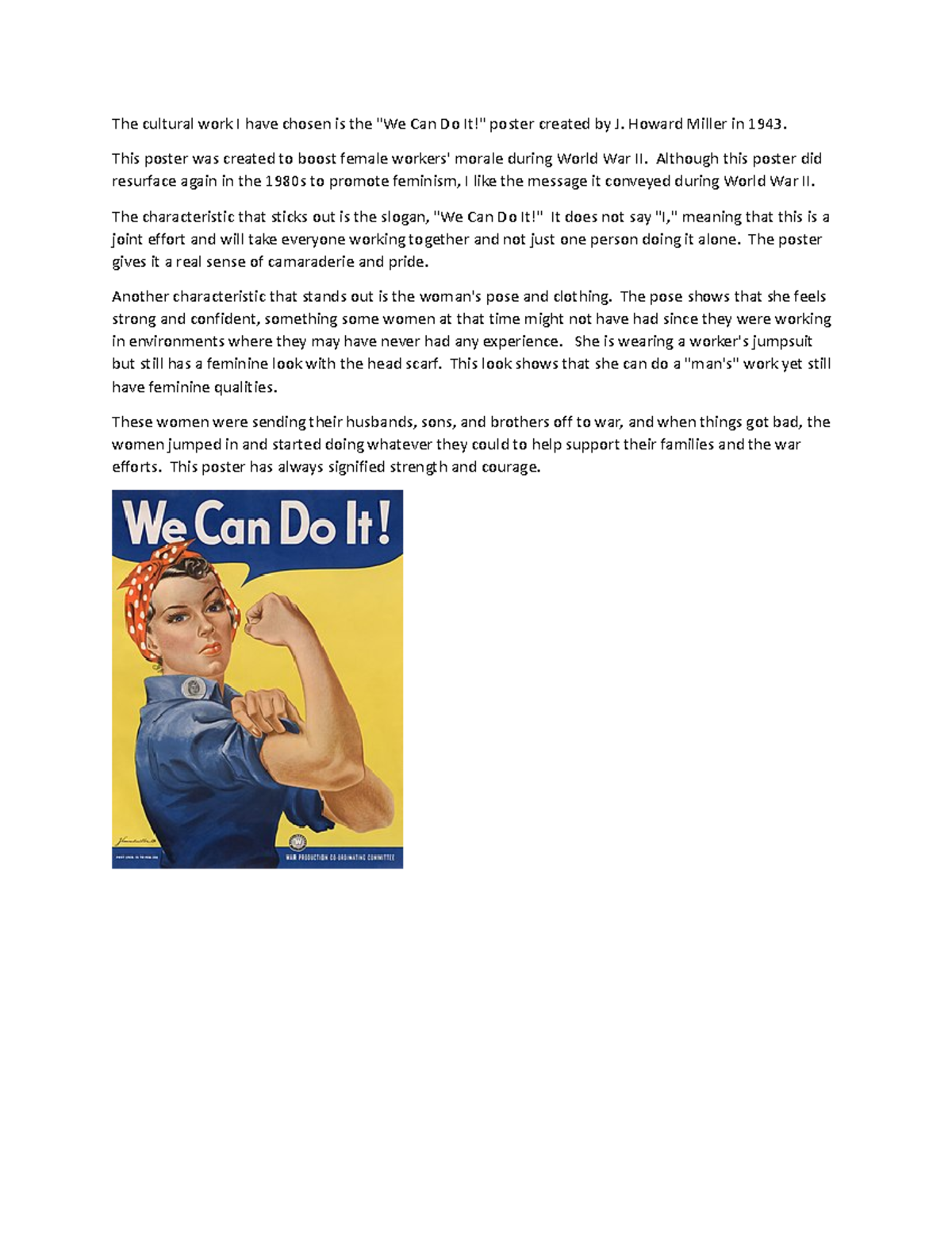 2-1 Discussion Culture Work and It's Value - The cultural work I have ...