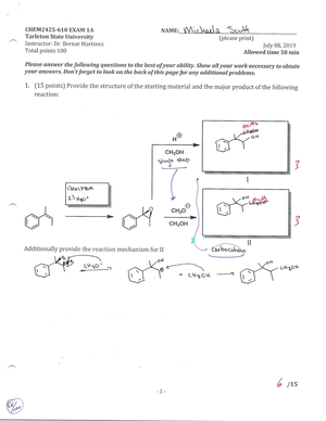 Diels alder post lab - Mary Fennimore Post lab assignment - (2 points ...