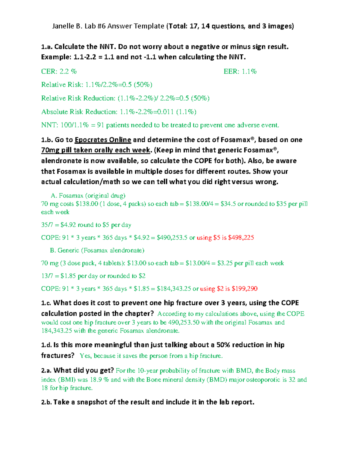 Lab #6 Answer Template - Lab work based on a website in HS 201 based on ...