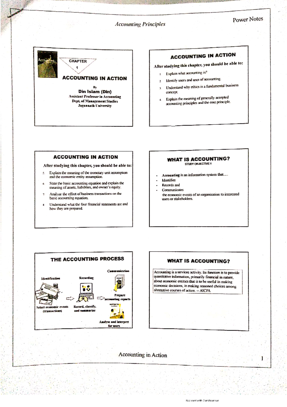 Accounting Chapter 1 Principles Of Accounting Studocu